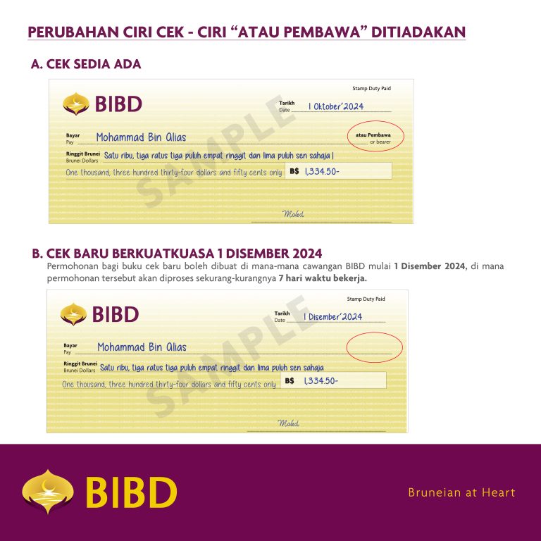 New Cheque Format - BIBD